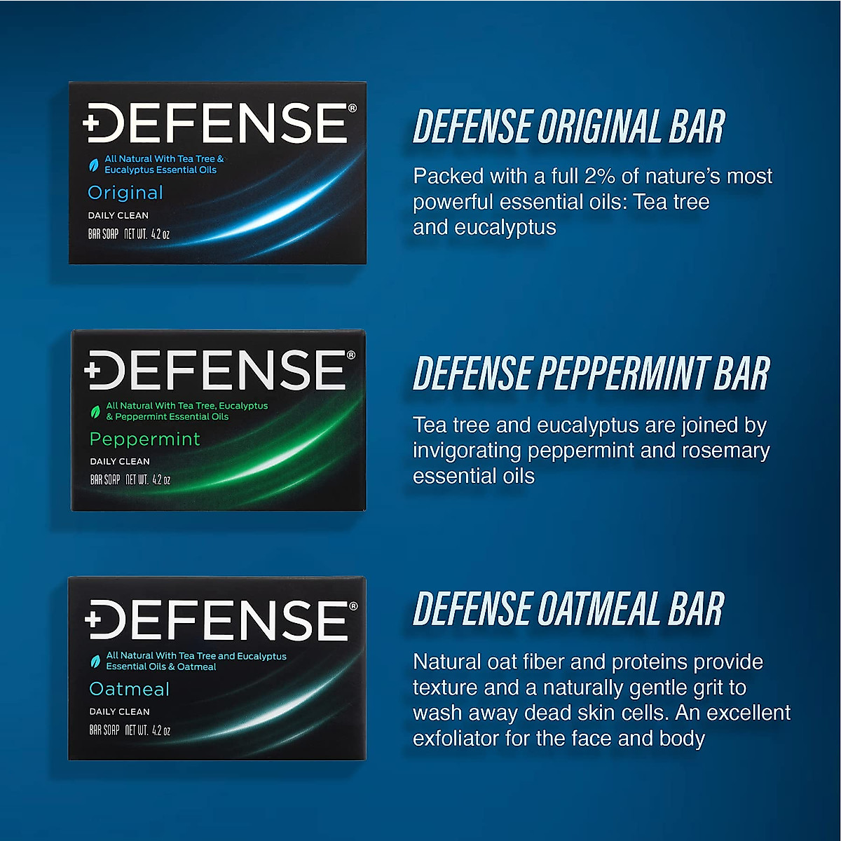 Defense Soap 5pk All Natural Tea Tree Bar Soap for Men | Made by Wrestlers with Tea Tree Oil & Eucalyptus Oil to Promote Healthy Skin