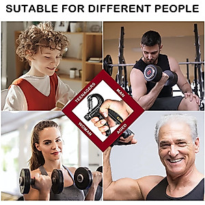 FLYFE Grip Strength Trainer, Plastic, 2 Pack 11-132 lbs, Forearm Strengthener, Hand Squeezer Adjustable Resistance, Hand Grip Strengthener for Muscle Building and Injury Recovery (Black)