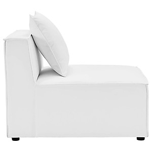 Modway EEI-4209-WHI Saybrook Patio Armless Chair in White 29.5 x 34.5 x 25.5