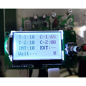 Taidacent 100/40A LCD Digital DIY Dual Pulse Spot Welder Controller for Battery Welder Transformer Controller Board Spot Welding Controller (100A)