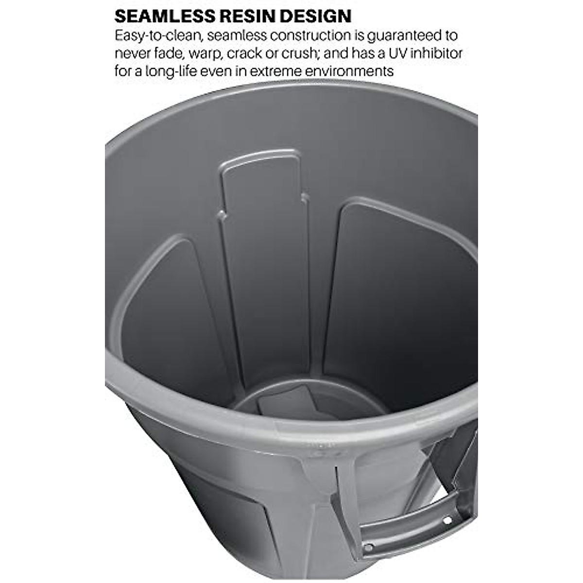 Rubbermaid Commercial Products BRUTE Heavy-Duty Round Trash/Garbage Can, 10-Gallon, Red, Waste Container Home/Garage/Office/Stadium/Bathroom