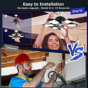 Craftersmark LED Garage Lights Motion Activated, 150W Deformable LED Garage Lights 18500LM LED Shop Lights, LED Garage Light, Motion Sensor Garage Lights with 6 Adjustable Panels …