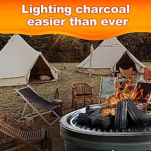 Natural Fire Starters, BRTMOUN Wooden Roll for Grill, Fireplace, BBQ, Fire Pit, Coal, Steak Oven, Waterproof for Indoor/Outdoor Use - No Flame, No Smoke - 12 Minute Burn(32 Pieces)