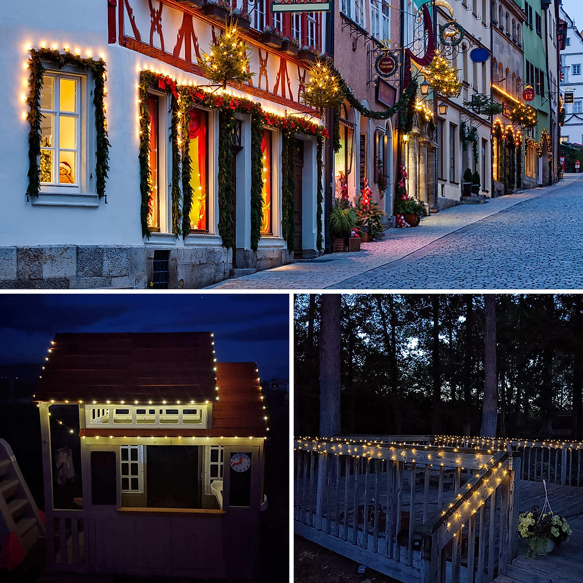 BHCLIGHT Purple Solar Halloween Lights,2-Pack Each 72FT 200 LED Solar String Lights with 8 Lighting Modes, Waterproof Solar Outdoor Halloween Decorations (Purple)