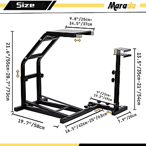 Marada Compact Racing Steering Wheel Stand with V2 Simulator Support Fits for Logitech/Thrustmaster/PXN G27 G29 G920 G923 T248 T300RS GT R5 Sim Stand Without Wheel, Pedal (Only Stand)