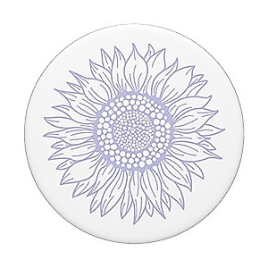 Sunflower Floral Flower - Purple-Lavender PopSockets Swappable PopGrip