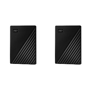 WD 2TB My Passport Portable External Hard Drive with backup software and password protection, Blue & 1TB My Passport Portable External Hard Drive with backup software and password protection, Black