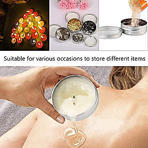 Qixivcom 6 Pack 5 Oz Screw Lid Round Tins Aluminum Tin Cans Jar Metal Steel Tins Container 150ml DIY Candle Empty Tins Cosmetic Sample Container Travel Storage for Spices Candies Tea Gift(Gold)