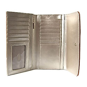 GUESS Womens Laurel Multi Clutch wallet, Light Cognac, One Size US