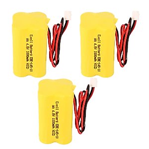 (3-Pack) Emergency/Exit Lighting Battery Fits & Replaces Emerlight Exit Light Co. EBE-145-10 Inc. BAA-48R ANIC1117 Unitech Systems D-AA500 Emergi-lite BL93NC487 Emerlight BL93NC487