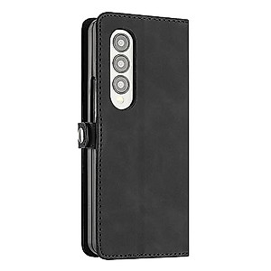 phone protective flip case Wallet Case for Samsung Galaxy Z Fold 4, Compatible with Samsung Galaxy Z Fold 4 Case [TPU Shockproof Interior Case] PU Leather Case with Magnetic Flip Cover Protective Hols