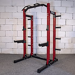 Signature Fitness SF-SS1 1,000 Pound Capacity 3” x 3” Power Rack Squat Stand, Includes J-Hooks and Safety Spotter Arms, Optional Conversion Kits, Half Conversion kit Only