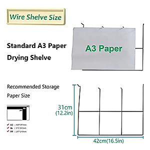 Drying Racks,Tabletop Art Drying Rack Metal Wire Shelves Artwork Storage Display Racks for Classrooming Crafts, School and Art Club Use, 20 Shelves