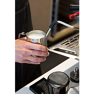 Fellow Eddy Steaming Pitcher - Milk Frother Pitcher with Fluted Spout, Premium Barista Tools for Precision Latte Art, 18/8 Stainless Steel, Polished, 18oz Jug