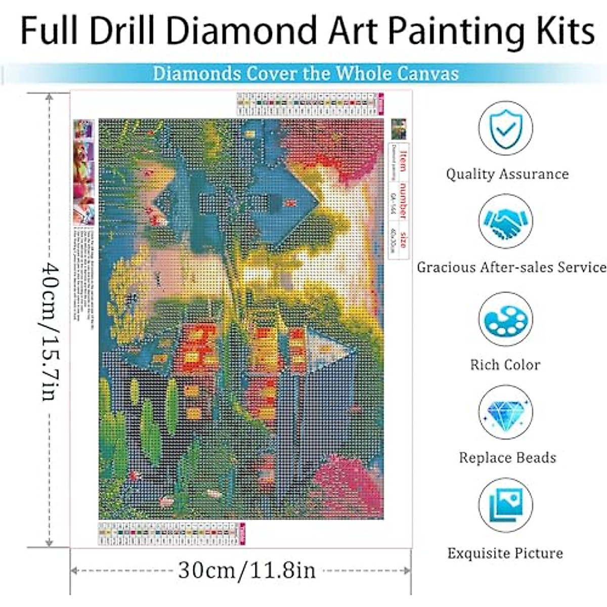 GemZono Diamond Painting Kits Full Drill Diamond Art Kits for Adults Diamond Painting for Beginners 5D Paint with Diamond Painting Kits for Adults Craft Diamond Art for Home Wall Decor Gifts 12x16inch