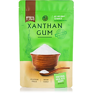 Made in USA Xanthan Gum (8 oz), Premium Quality, Food Grade Thickener, Non GMO, Gluten Free, Use in Cooking, Baking, Sauces, Soups and more. Suitable for Vegetarian, Kosher & Halal. Use for Keto Diet.