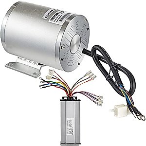 VEVOR Brushless Motor Kit, 2KW 48V 42A Brushless Motor Kit High Speed 4300RPM Electric Scooter Motor w/Mounting Bracket, Go Kart Motor for Bicycle Motorcycle, Speed Controller, Throttle, E-Bike