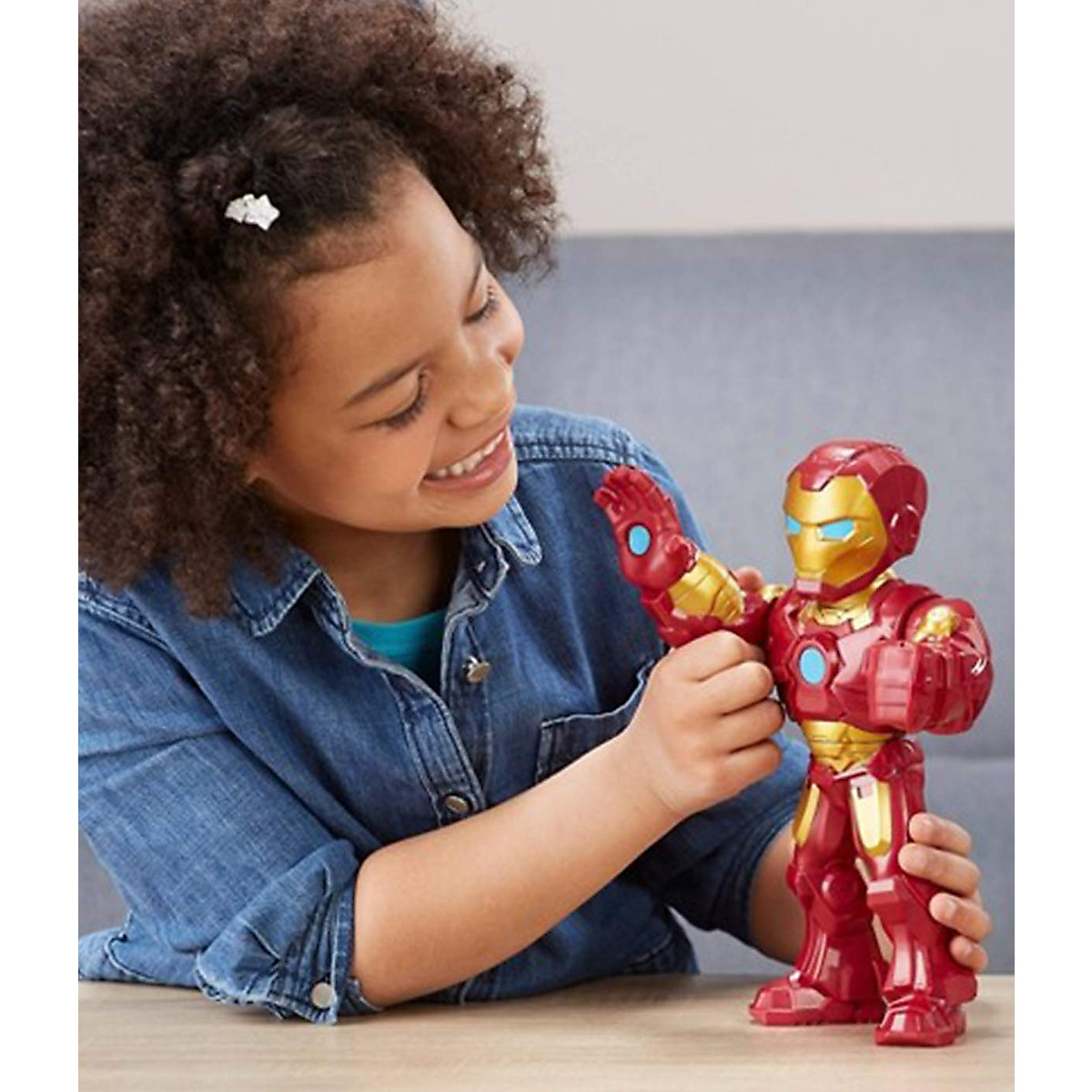 Playskool Heroes Marvel Super Hero Adventures Mega Mighties Iron Man Collectible 10-Inch Action Figure, Toys for Kids Ages 3 and Up, Brown