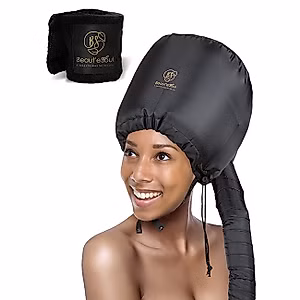 BEAUT'E SEOUL Hood Hair dryer with Headband that Reduces Heat Around Ears and Neck, Portable Hair Steamer for Natural Hair