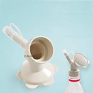 Bottle Cap Sprinkler, 2In1 Mini Watering Can, Dual Head Bottle Watering Spout, Bonsai Watering Can for Indoor Seedlings, Sprinkler Nozzle for Flower Waterers Bottle Watering Cans (Beige)