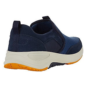 Skechers mens Go Walk Outdoor - Athletic Slip-on Trail Hiking Shoes With Air Cooled Memory Foam Sneaker, Navy/Yellow, 1 11 US