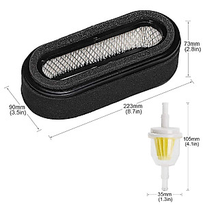 HIFROM GX345 Air Filter Pre Filter 25 050 22-S Fuel Filter Compatible with John Deere LX279 F725 F710 Front Kawasaki 11013-2205 11013-2114 11013-2115 11029-2001 11029-2017 Lawn Mower Air Cleaner