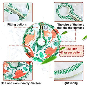 24 Pack Cotton Pads for Feeding Support, Feeding Pads Supplies G Shape Pads Button Covers for Feeding Care (Dinosaur)