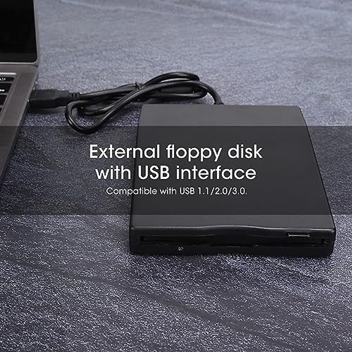 Tangxi 3.5 Floppy Disk Reader, Portable 3.5 USB External Floppy Drive External Removable 3.5-Inch PC Floppy Drive Card Reader for Windows