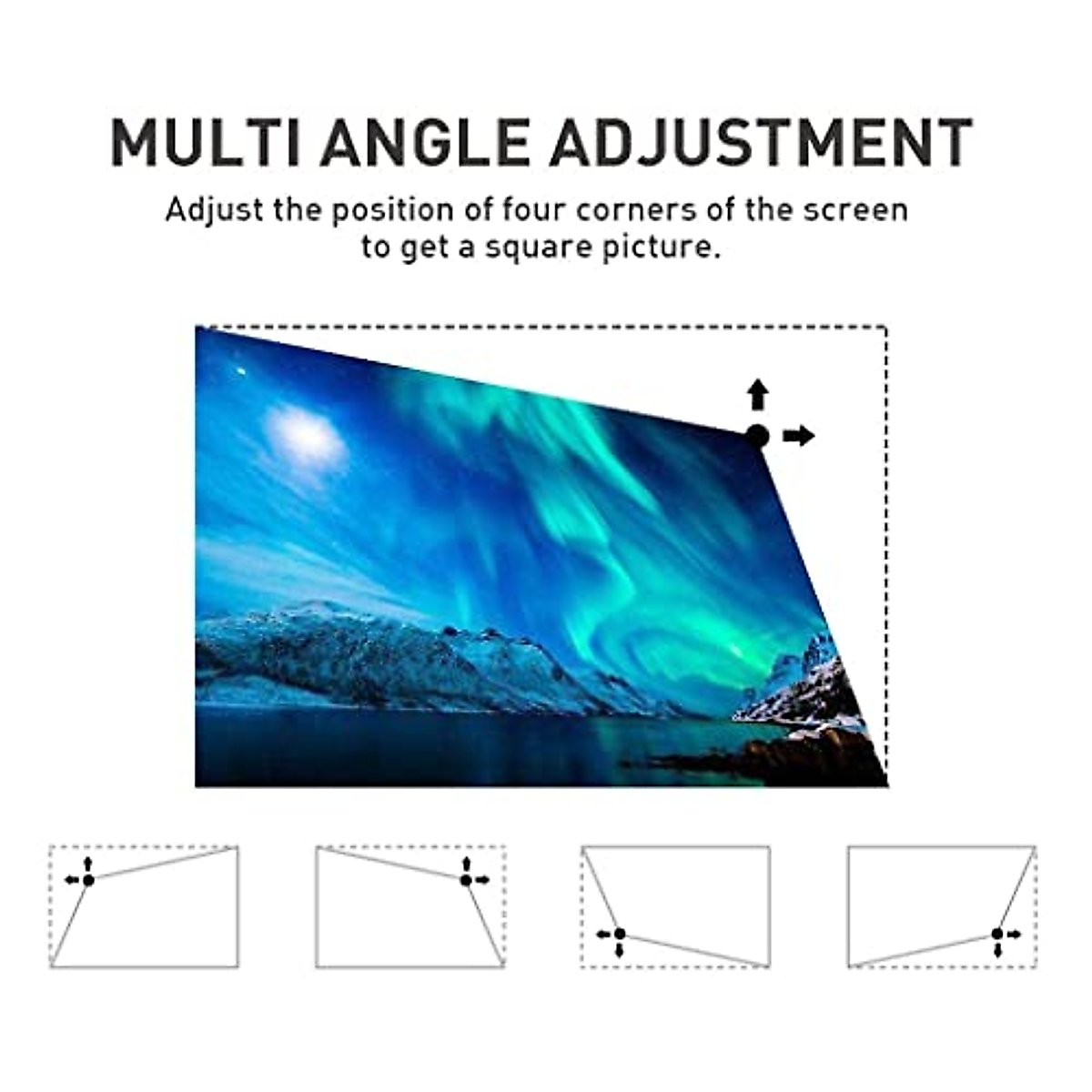 N/A Mini Projector 4K DLP Android 9.0 Support Mini video Beamer Mobile Phone with Battery ( Color : D )