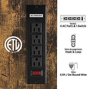 Yaheetech TV Stand for TV up to 65 inch, Media Entertainment Center with Power Outlets & 3 Tier Storage Shelves, 55 Inches TV Console Table for Living Room, Bedroom, Rustic Brown