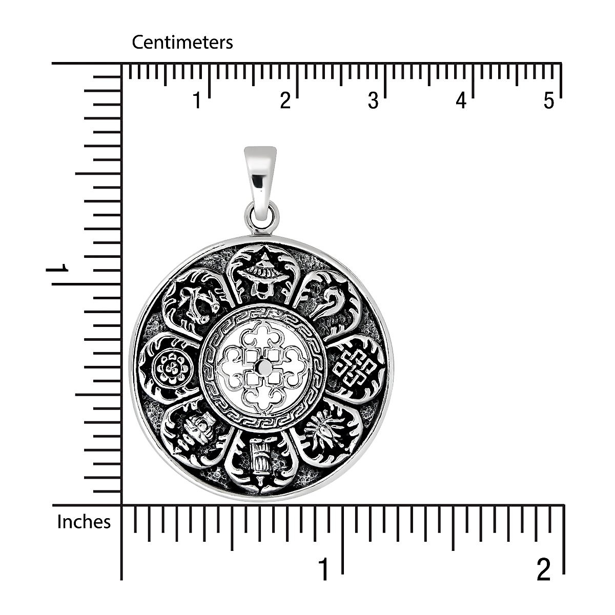 WithLoveSilver 925 Sterling Silver Buddha Tibet Amulet Tibetan Pendant