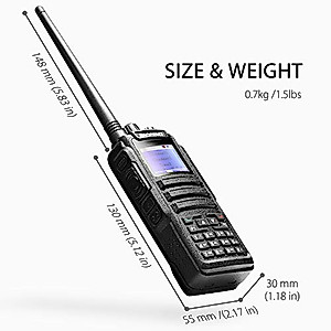 Baofeng DM-1701 Dual Band Dual Time Slot DMR/Analog Two Way Radio, VHF/UHF 3,000 Channels Ham Amateur Radio w/Free Programming Cable, Charger and PTT Earpiece
