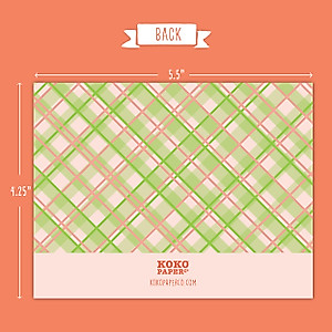 Koko Paper Co Apple-Themed Thank You Cards for Teacher Appreciation, Autumn Celebrations, and More! 25 Flat Cards + 25 Bright White Envelopes. Made in the U.S.A.