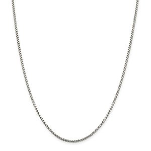 IceCarats 925 Sterling Silver 2mm Round Box Link Chain Necklace 20 inch