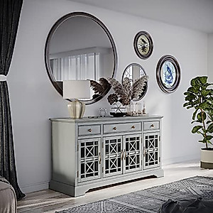 Jofran 375-60 Craftsman 60" Media Unit, 60"W X 19"D X 32"H, Earl Grey Finish, (Set of 1), 60''