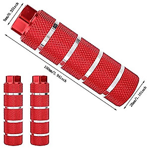 Enkarl Bike Pegs Anti-Skid Lead Foot Bicycle Pegs Aluminum Alloy BMX Pegs for Mountain Bike Cycling Rear Stunt Pegs Fit 3/8 inch Axles 26T (Black)