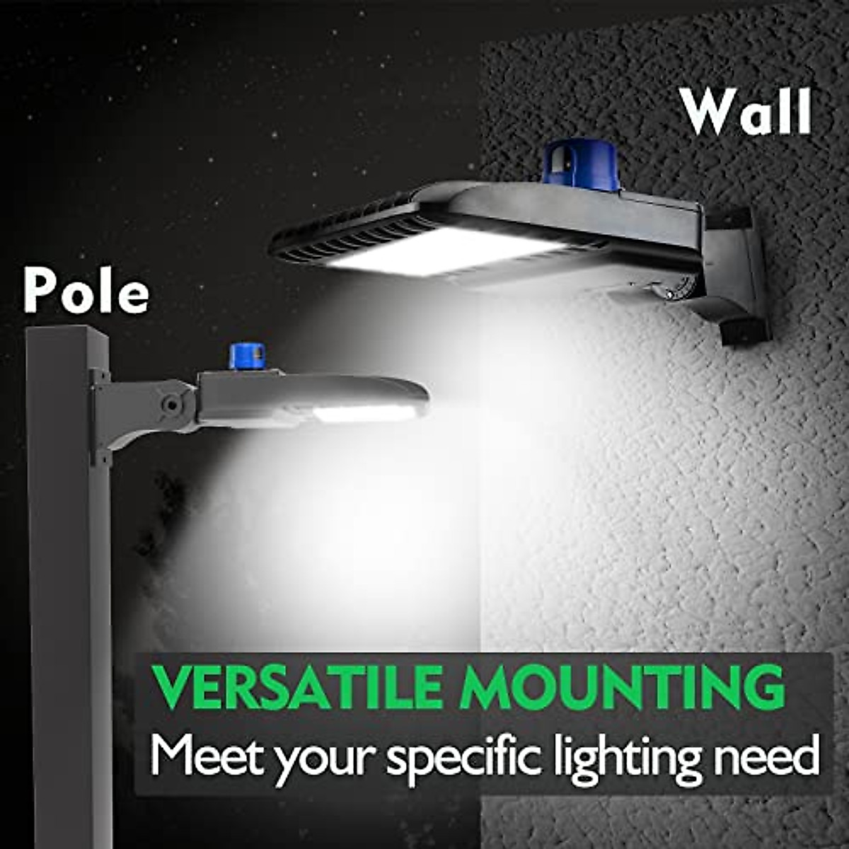 bulbeats 4Pack 150W LED Parking Lot Light (Eqv 600W HID/HSP) 5000K LED Pole Light with Dusk to Dawn, Energy Saving 1100K*4kW/Y(5Hrs/Day) IP65 Waterproof Outdoor Area Light-ETL Listed