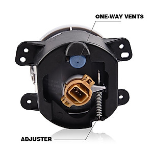 CHEDA Fog Lights Compatible with 2010-2018 Dodge Journey,2007-2017 Jeep Wrangler,2014-2018 Jeep Cherokee,2011-2013 Jeepgarnd Cherokee, 2011-2014 Dodge Charger,1pc (Clear Lens)