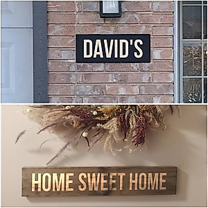 12 Inch Alphabet Letter Stencils for Painting - 42 Pack Letter and Number Stencil Templates with Signs for Painting on Wood, Reusable Numbers and Letters Stencils for Chalkboard Wood Signs & Wall Art