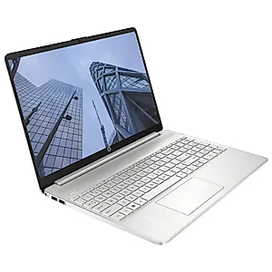 HP Essential 15 Laptop, 15.6" HD Screen, AMD Ryzen 3 5300U, 16GB RAM, 1TB SSD, Webcam, HDMI, Wi-Fi, Windows 11 Home, Silver