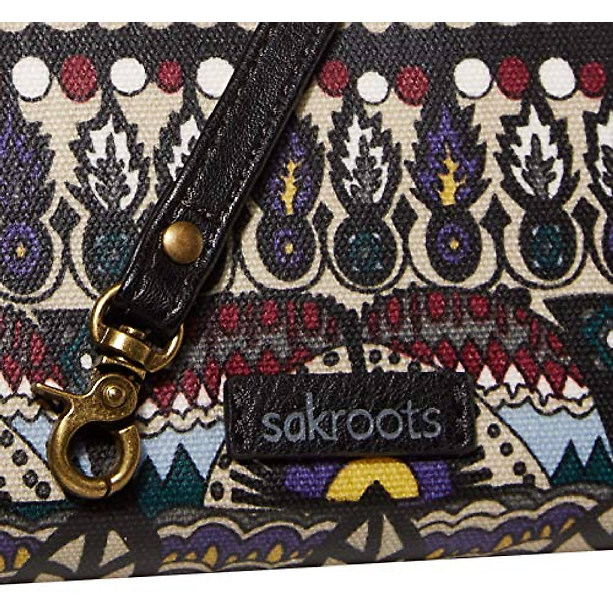 Sakroots Women's, Multi One World, 7.9in L x 1in W x 4.3in H Wristlet Drop: 6.5in, Crossbody Drop: up to 23 inches