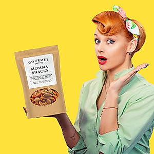 Kepperton Momma Snacks Trail Mix - Gourmet Seasoned Crunchy Blend Food Gift Funny White Elephant Gag Gifts for Mothers Day Friends Womens Stocking Stuffers