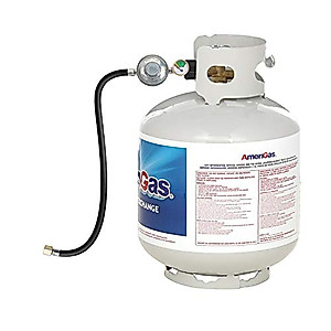 STYDDI 3 Feet Low Pressure Propane Regulator and Hose with Propane Tank Gauge, Universal QCC1 Replacement Hose with Regulator for Most LP Gas Grill, Heater and Fire Pit Table, 3/8 Female Flare Nut