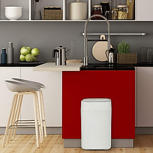 TOWNEW T1 Self-Sealing and Self-Changing 4 Gallon Trash Can, Automatic Open Lid and Motion Sense Activated Smart Home Electric Garbage Bin, White x1 Refill Ring Included (Up to 25 Bags)