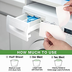 HOMEXCEL Laundry Detergent Sheets Fresh Scent Eco-Friendly, (100 Loads) 50 Washer Sheets, Plastic-Free Laundry Soap Sheets, Hypoallergenic Liquid Less Clear Strips for Travel, Home Clothes Washing