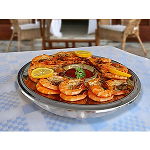 Maverick Unity Shrimp Cocktail Serving Dish and Bowl With Ice - Elegant and Large Platter for Seafood, Oysters, Crawfish, Veggies, Fruits, Salads.