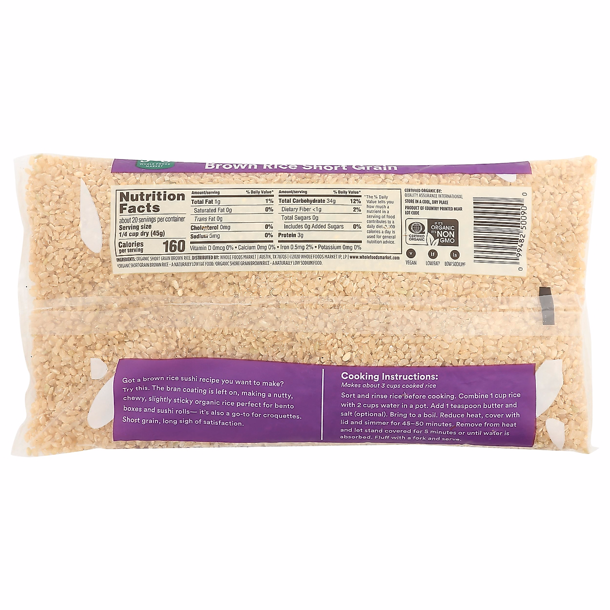 365 by Whole Foods Market, Organic Short Grain Brown Rice, 32 Ounce