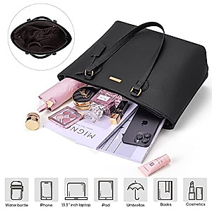 Bagsure Handbags for Women, 4PCS Purses and Wallet Set Shoulder Bags Casual Tote Satchel Crossbody Hobo Bags for Women Ladies