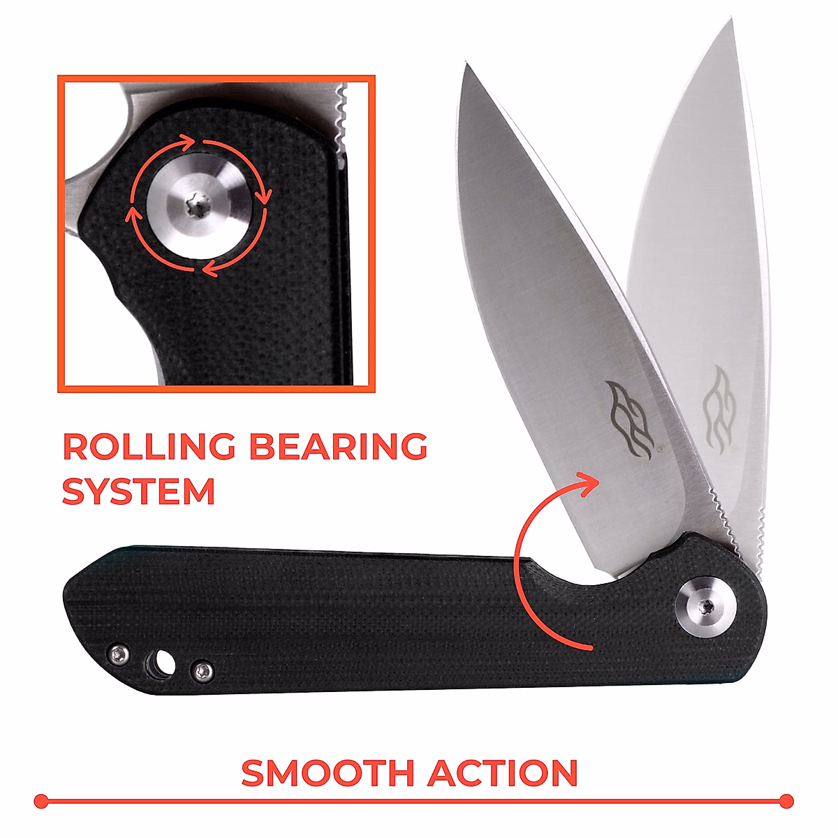 Ganzo Firebird FH41 BK D2 Steel Blade G10 handle Pocket Folding Knife EDC Tool