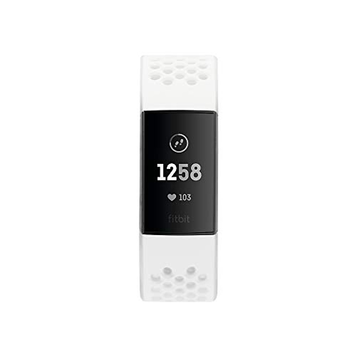 Fitbit Charge 3 Special Edition Fitness Activity Tracker Graphite/White Silicone, one Size, 0.06 Pound